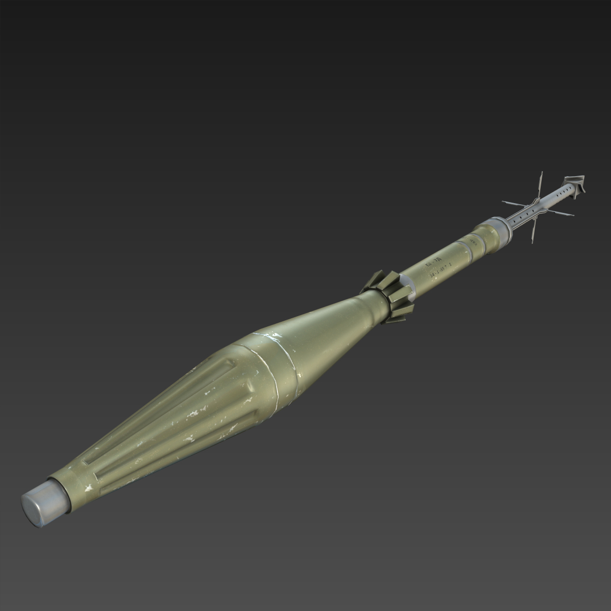 3d model rpg-7 launcher