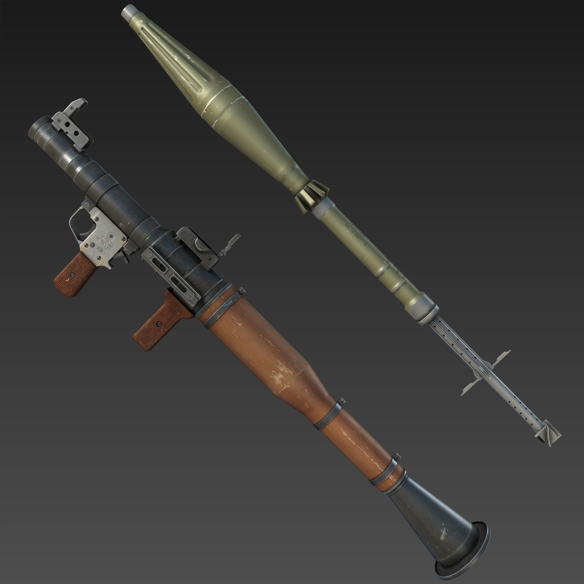 3d model rpg-7 launcher