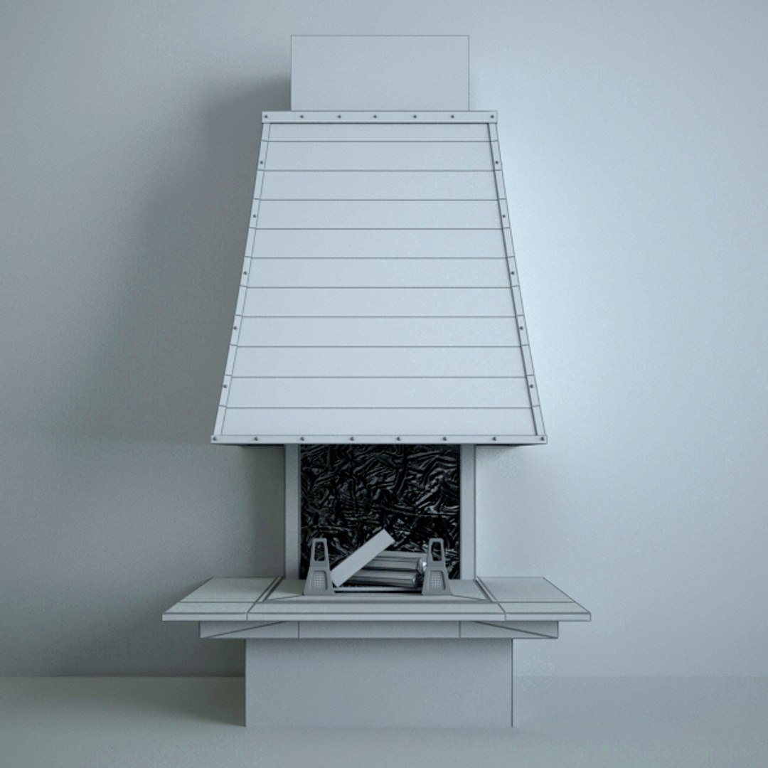 3d Model Fireplace Polystal