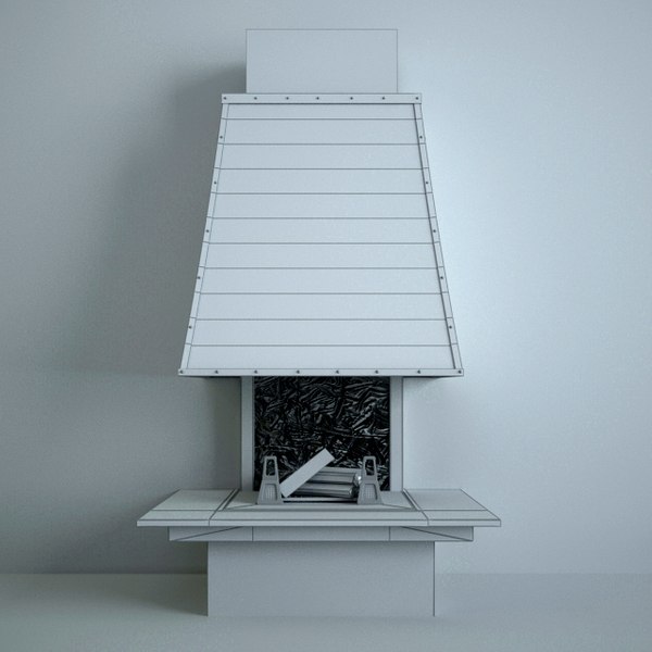 3d model fireplace polystal