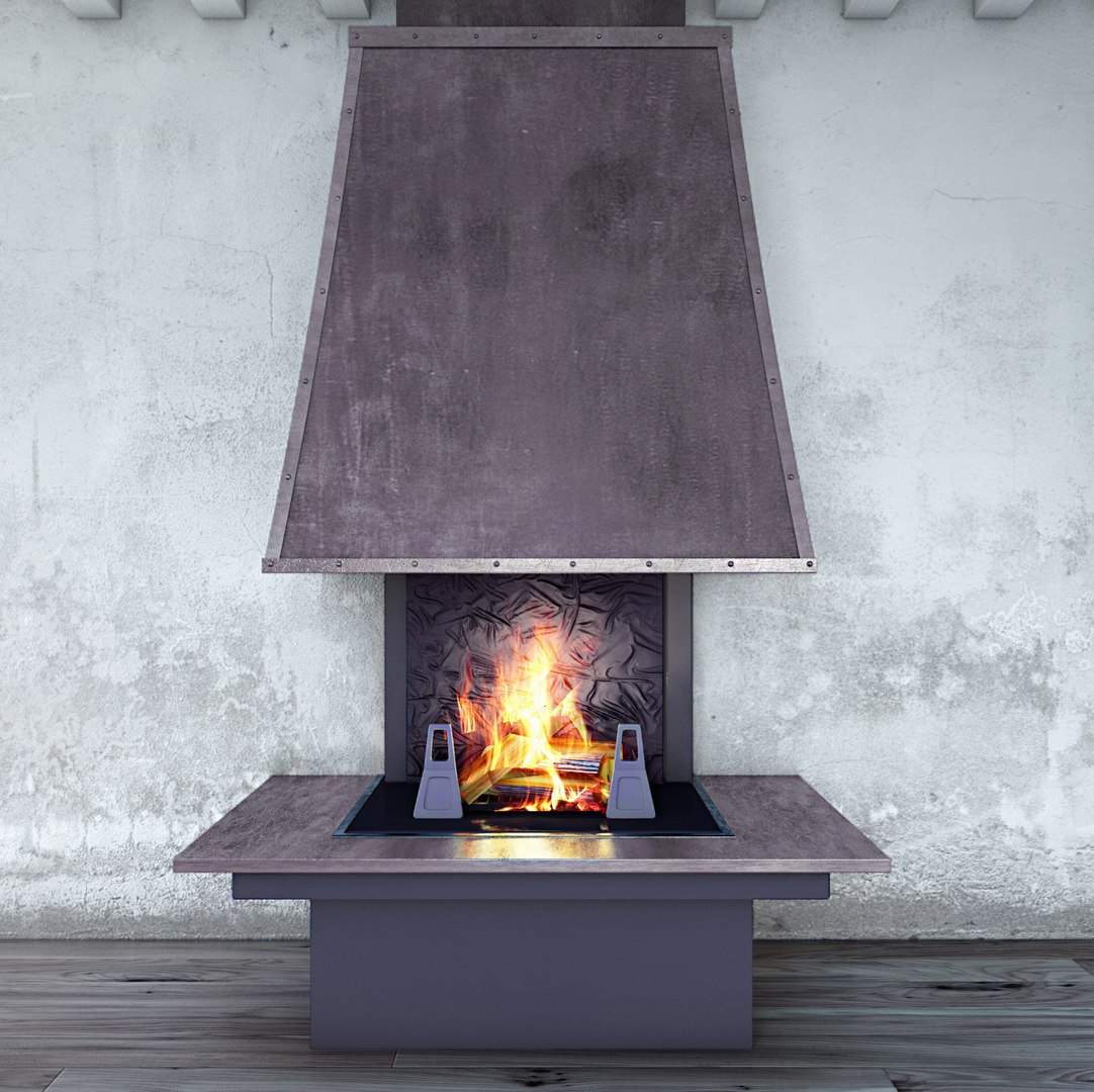3d Model Fireplace Polystal