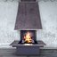 3d model fireplace polystal