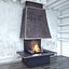 3d model fireplace polystal
