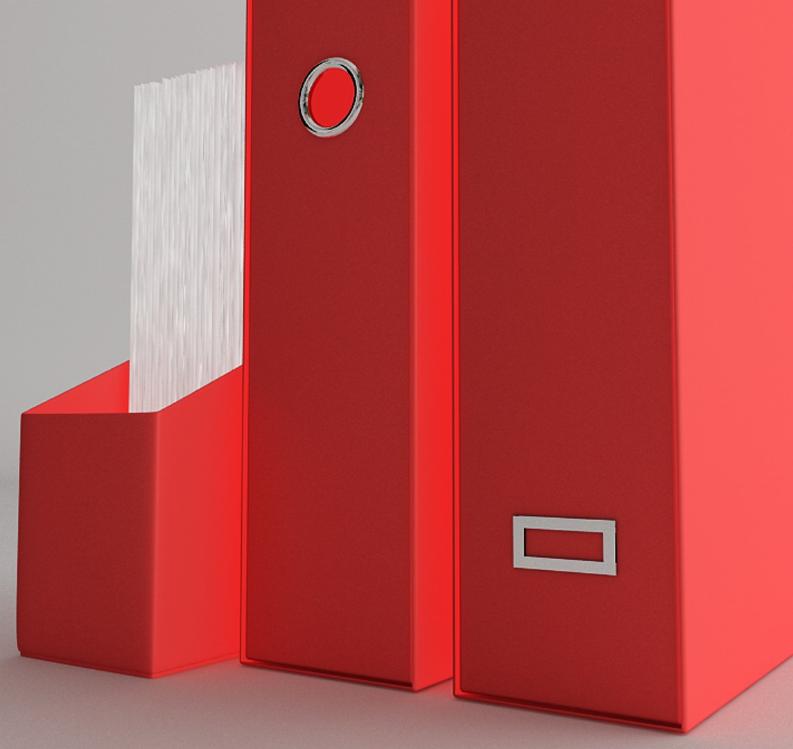 3d 3 Files Folders Model
