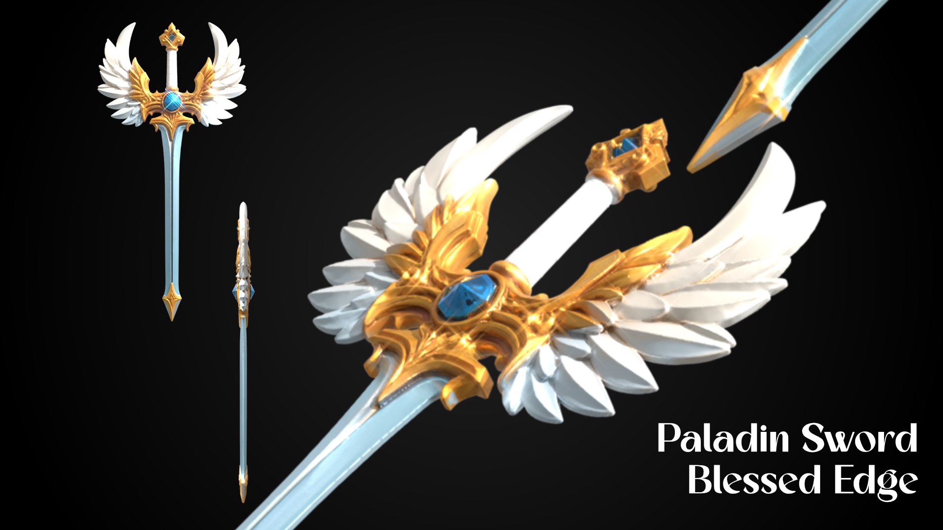 Stylized Knight Sword Pack - Paladin Sword Model - TurboSquid 2425066