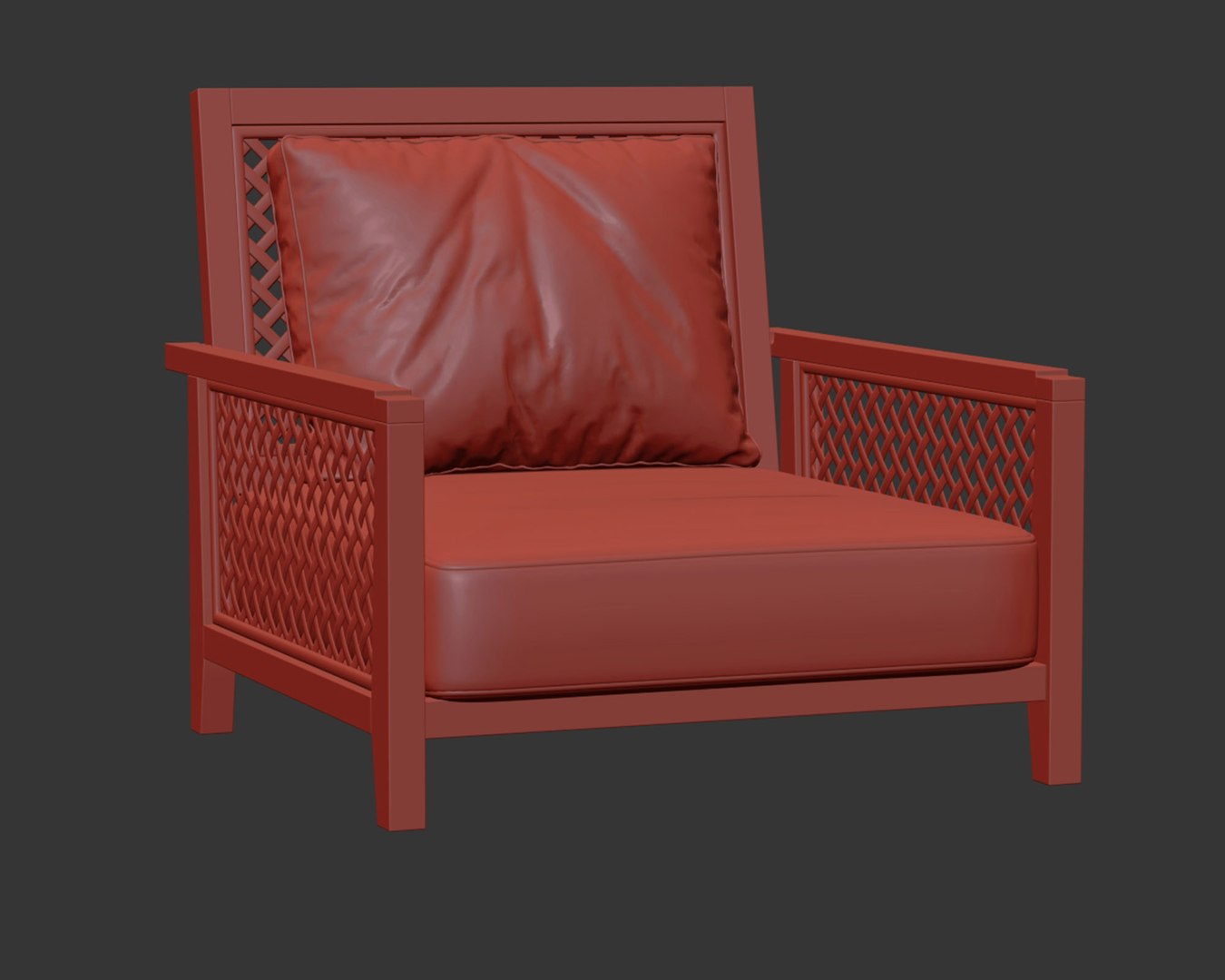 Karen Wooden Garden Armchair By Bpoint 3D - TurboSquid 2186663