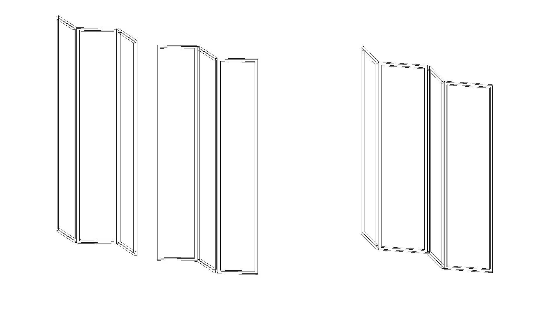3D Model Fully Parametric Curtain Wall BiFold Doors Panels - TurboSquid ...