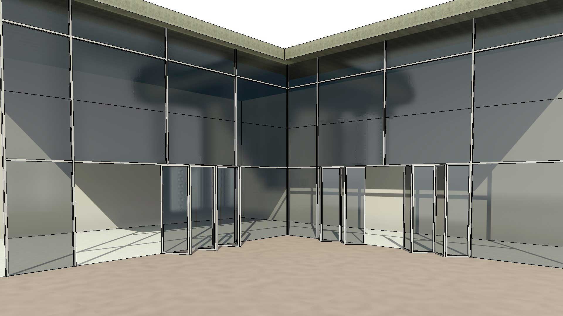 3D Model Fully Parametric Curtain Wall BiFold Doors Panels - TurboSquid ...