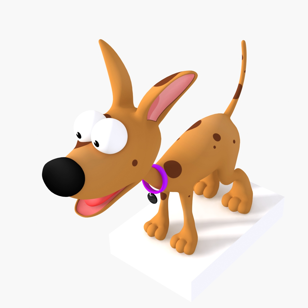 3d model rigged cartoon dog animation