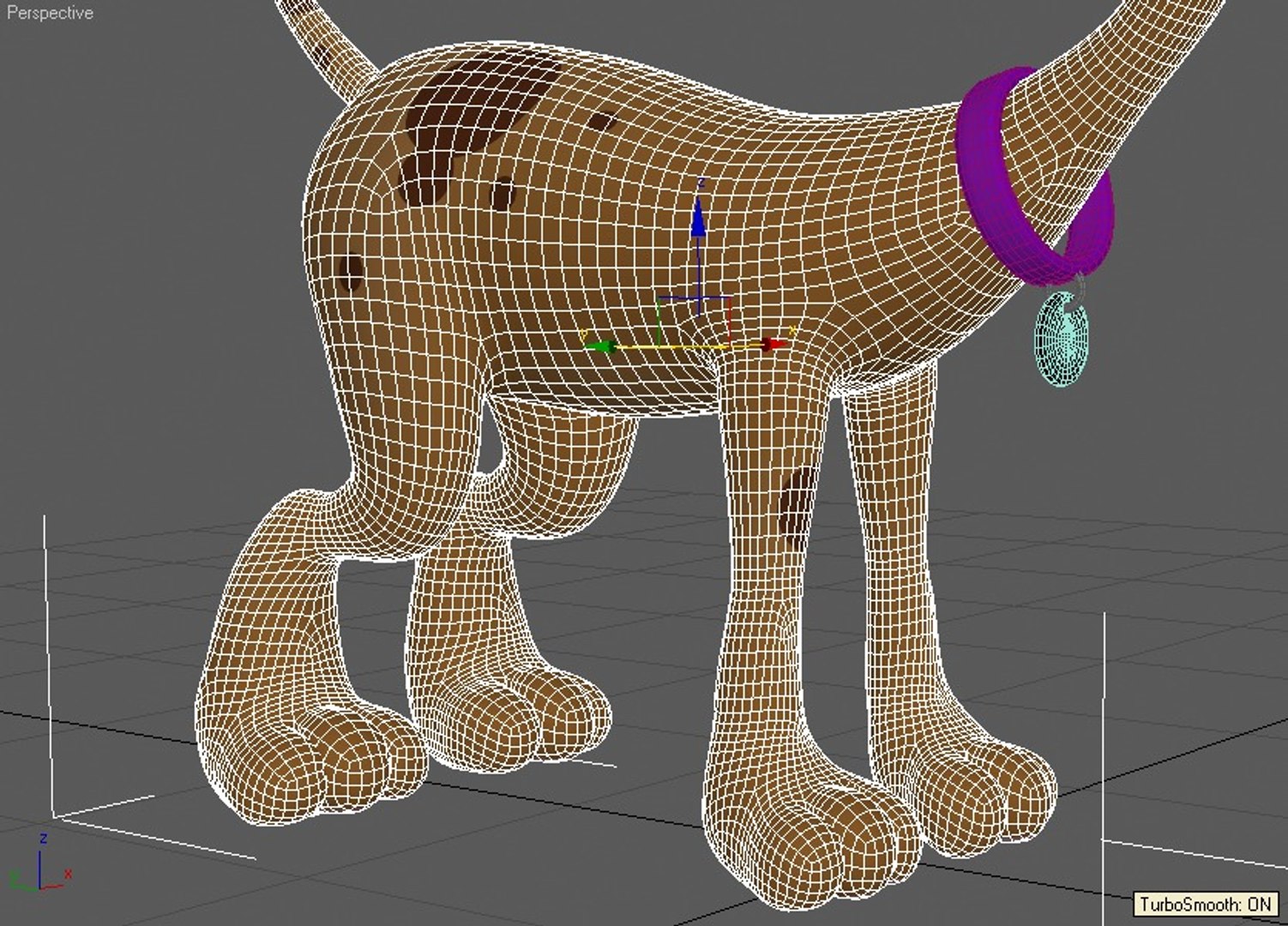 3d model rigged cartoon dog animation