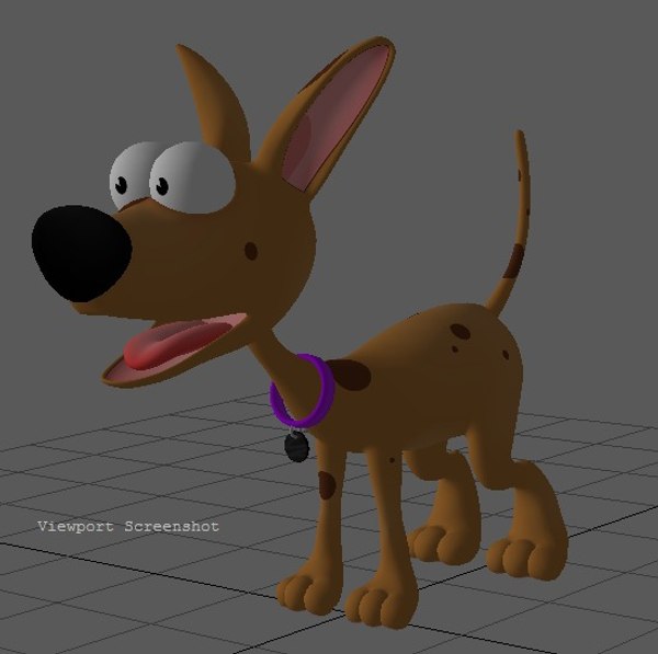 3d model rigged cartoon dog animation