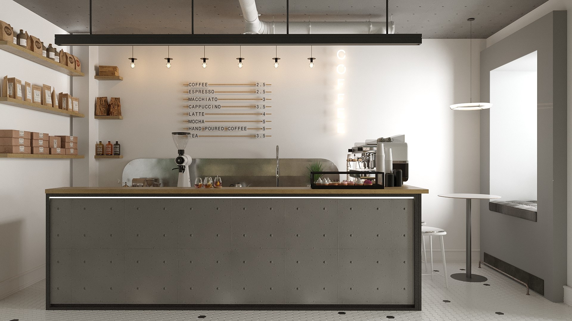 3D Coffee Bar - TurboSquid 1883859