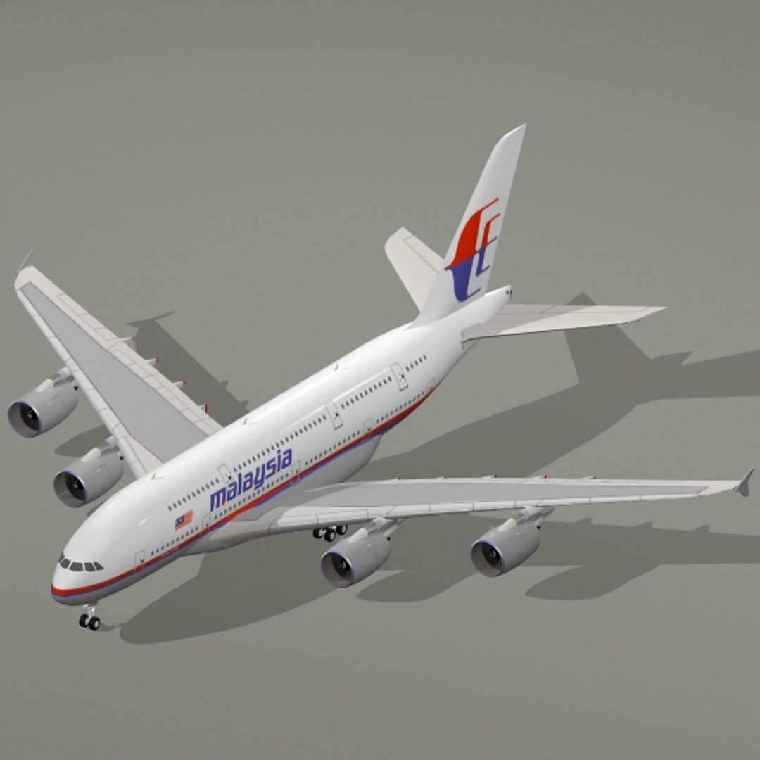 3d Airbus A380-800 Malaysia Airlines