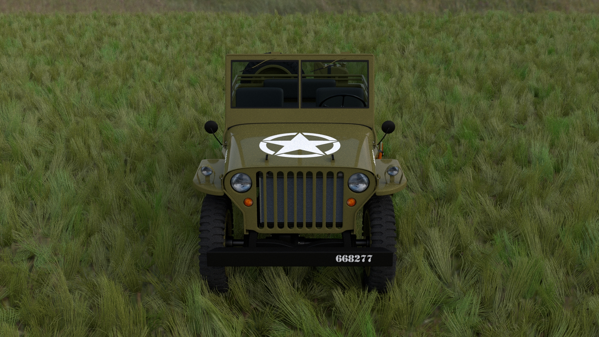 Military Jeep Willys Hdri 3d Model