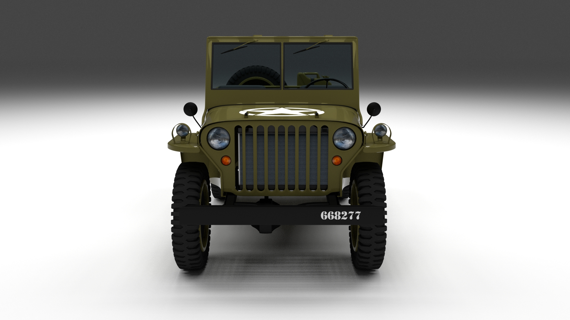 Military Jeep Willys Hdri 3d Model