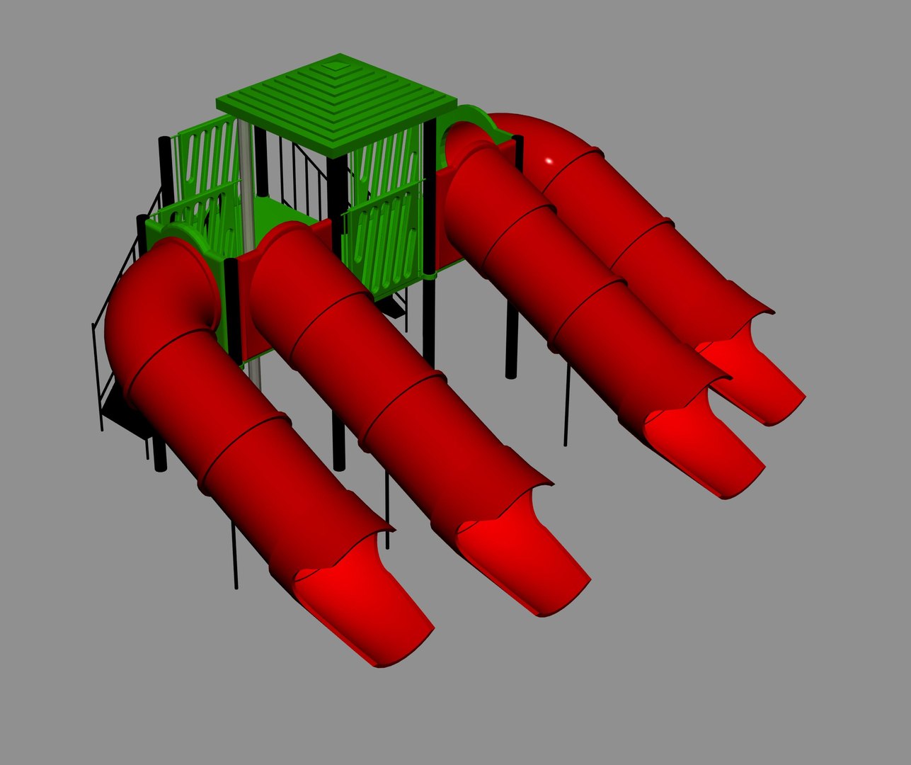 3d Chute Pool Slide Model