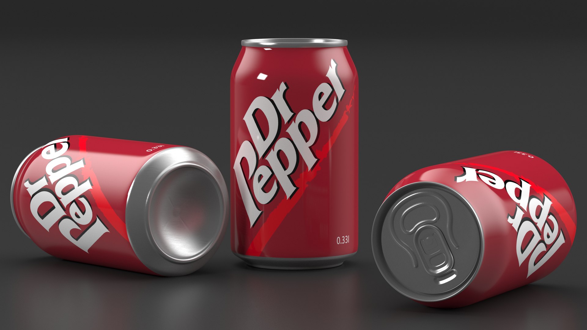 Refreshing Carbonated Drink Dr Pepper 033l 3D Model - TurboSquid 2193369
