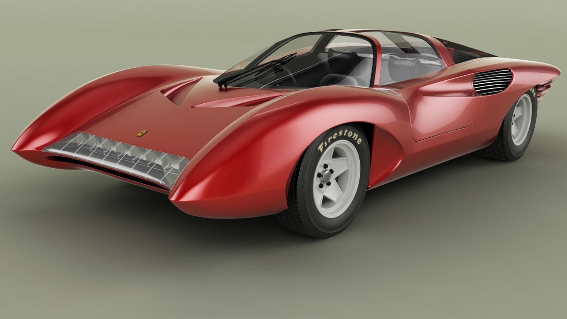 3D 1968 Pininfarina P5 Concept Model - TurboSquid 1874108