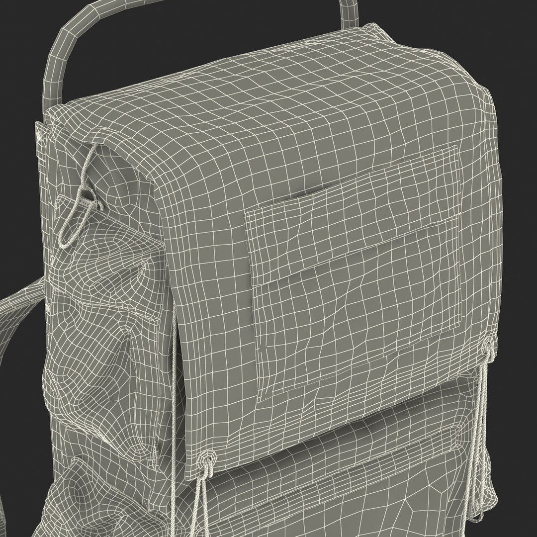 Camping Backpack 3d Model