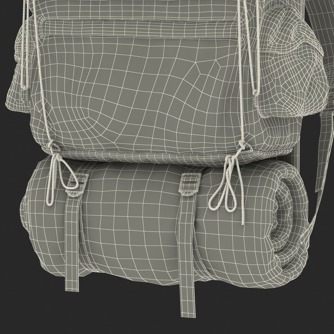 Camping Backpack 3d Model