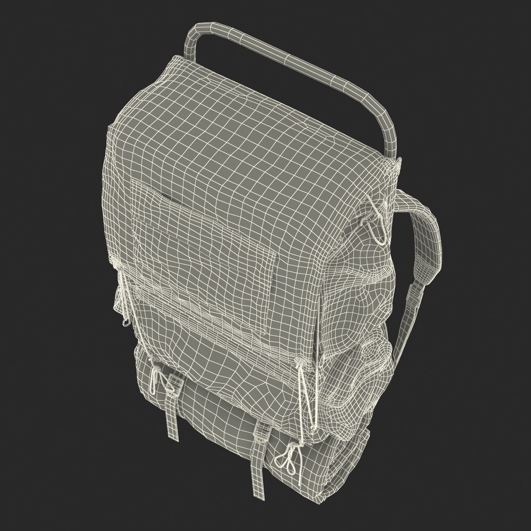 Camping Backpack 3d Model
