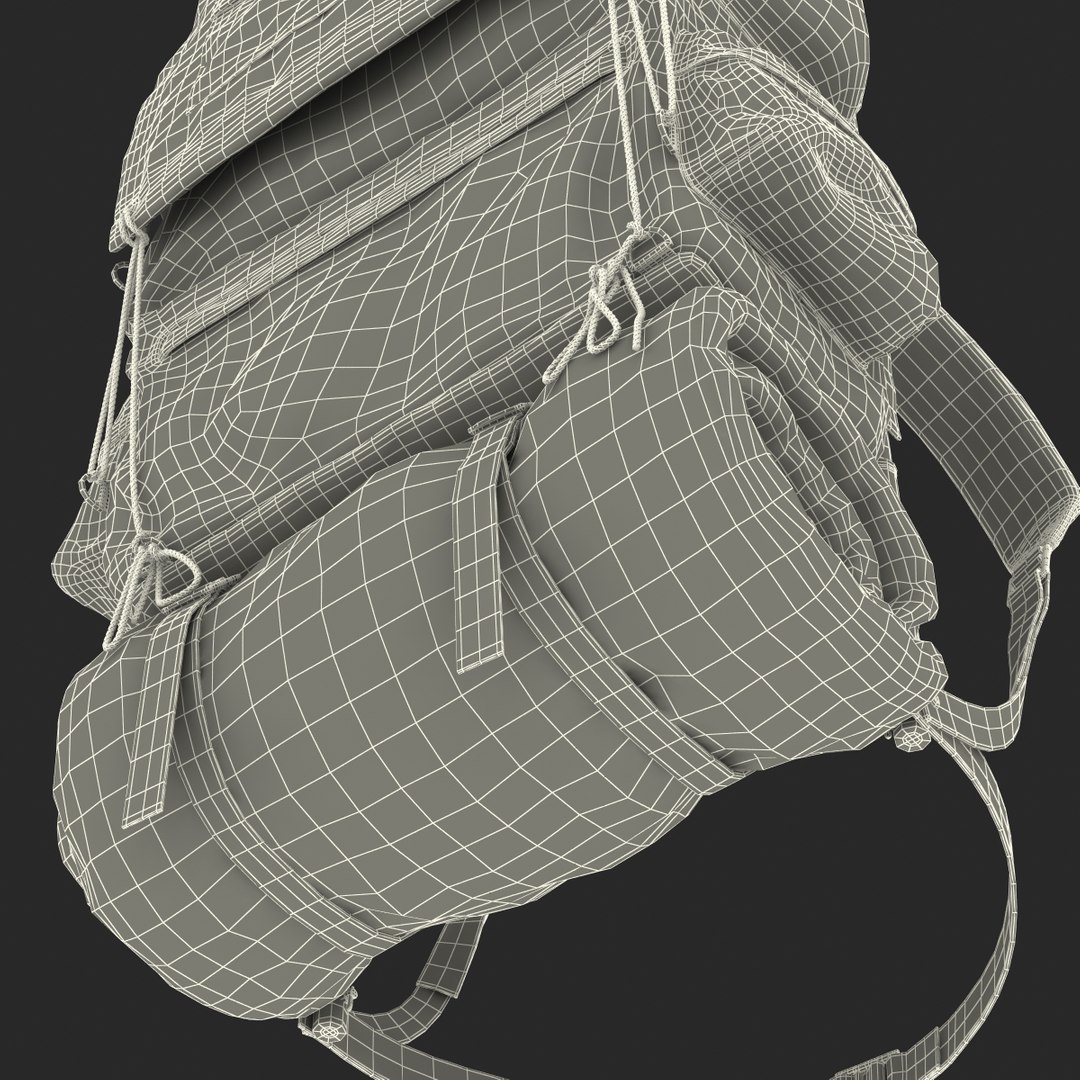 Camping Backpack 3d Model
