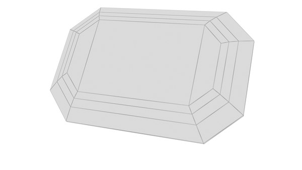 Emerald Cut Amber 3D model - TurboSquid 1840124