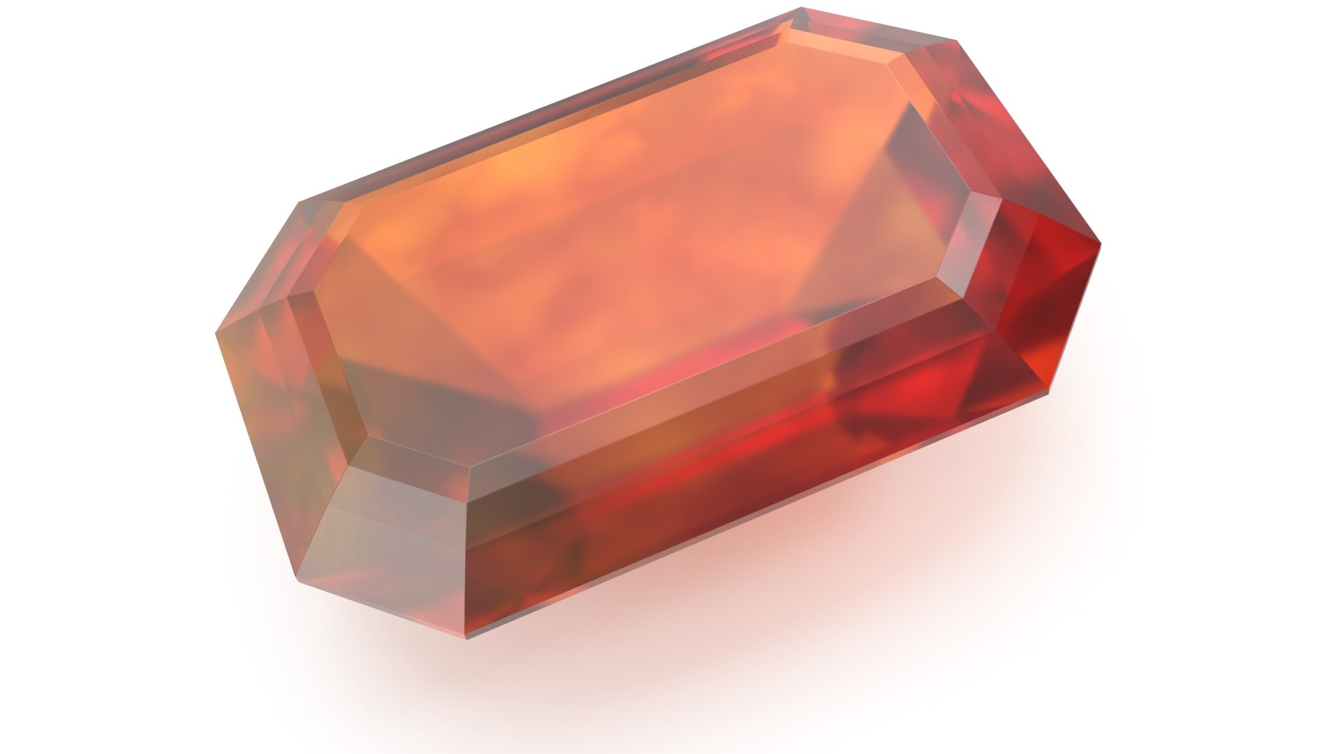 Emerald Cut Amber 3D model - TurboSquid 1840124