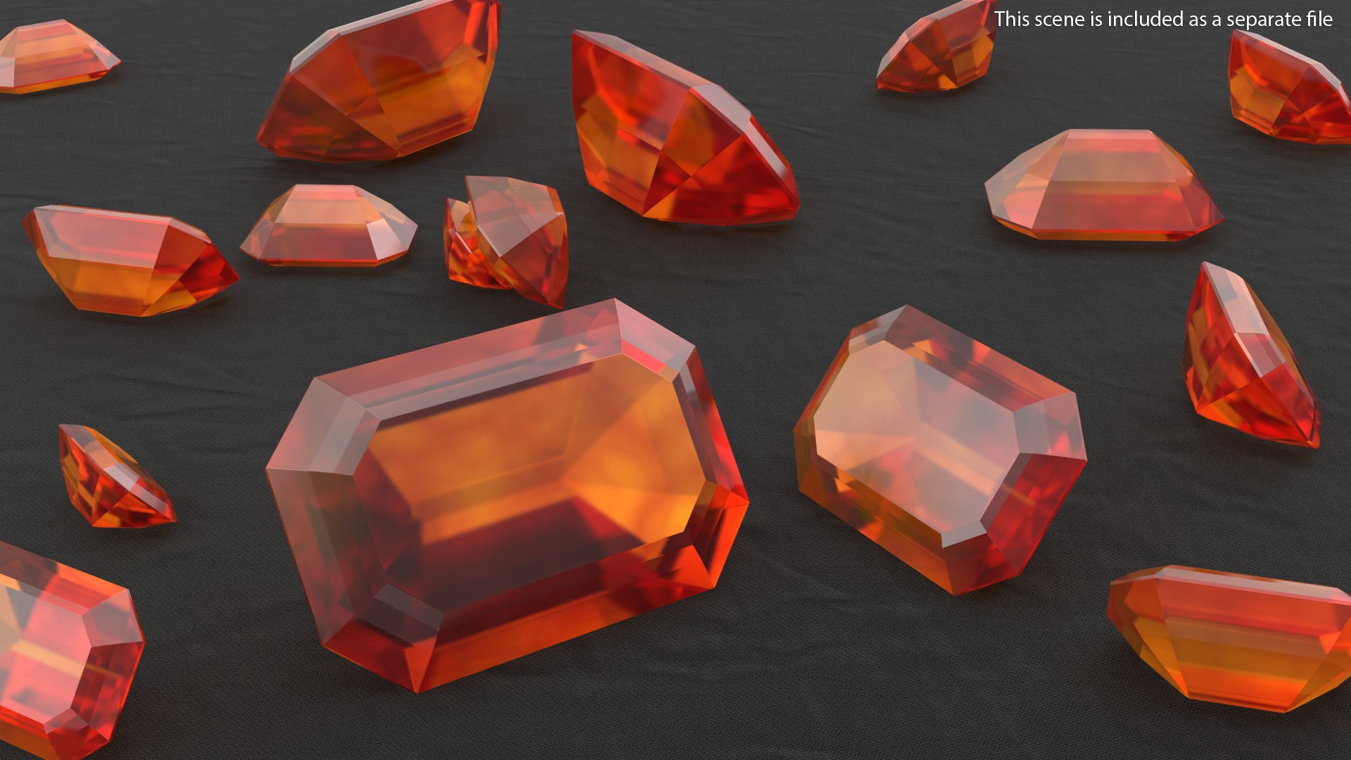 Emerald Cut Amber 3D model - TurboSquid 1840124