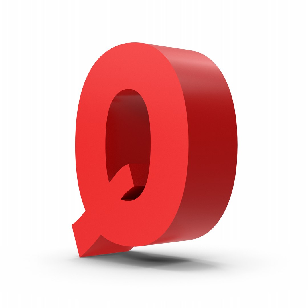 Red Letter Q Model - TurboSquid 2272759