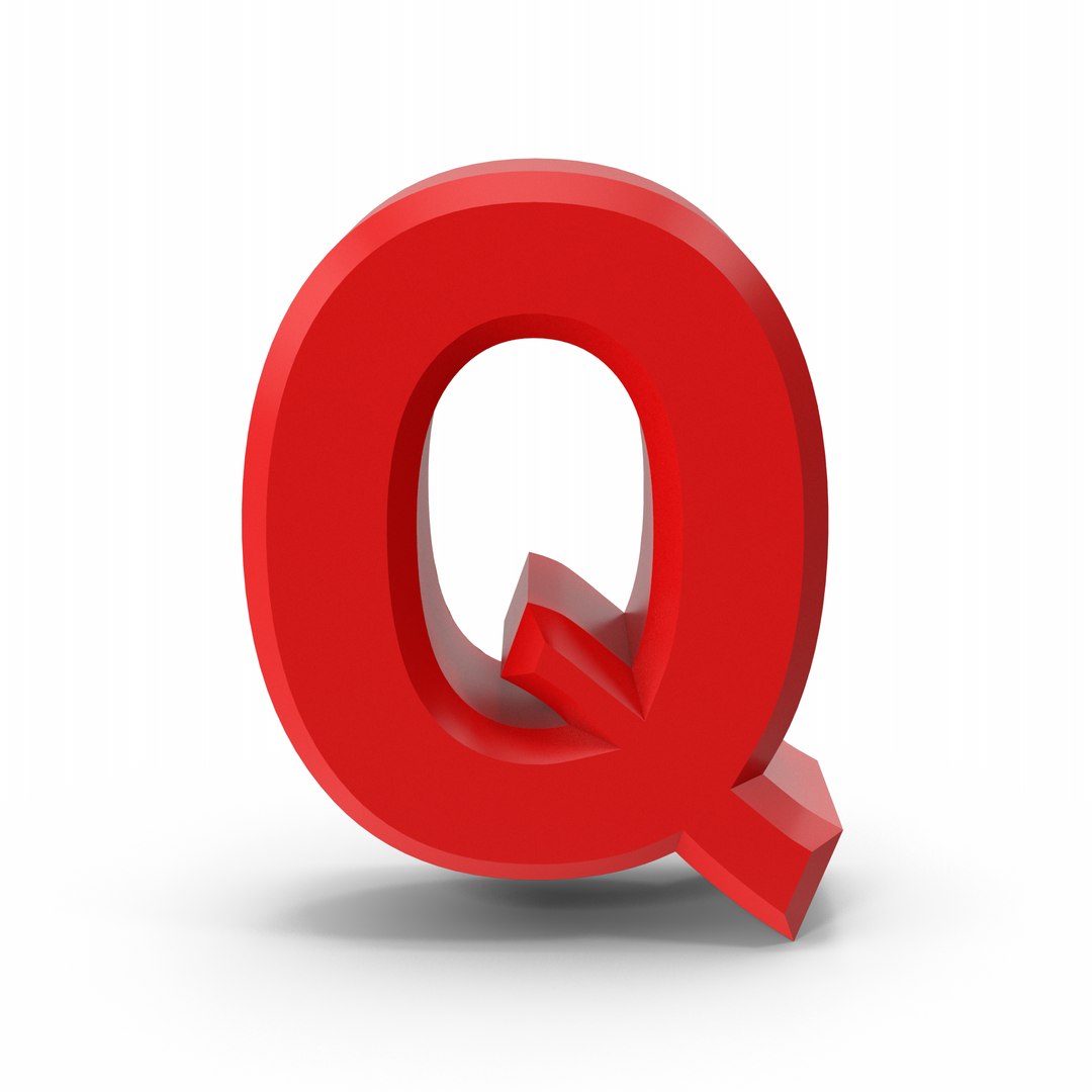 Red Letter Q Model - TurboSquid 2272759