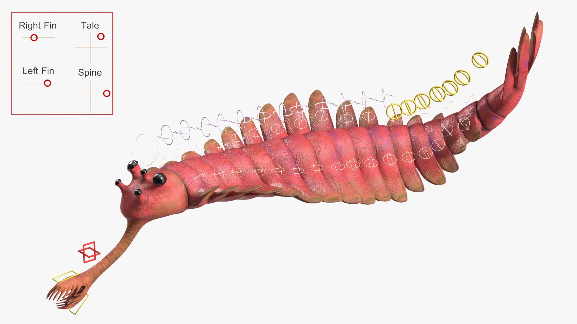 Pink Opabinia Rigged 3D model - TurboSquid 2178322