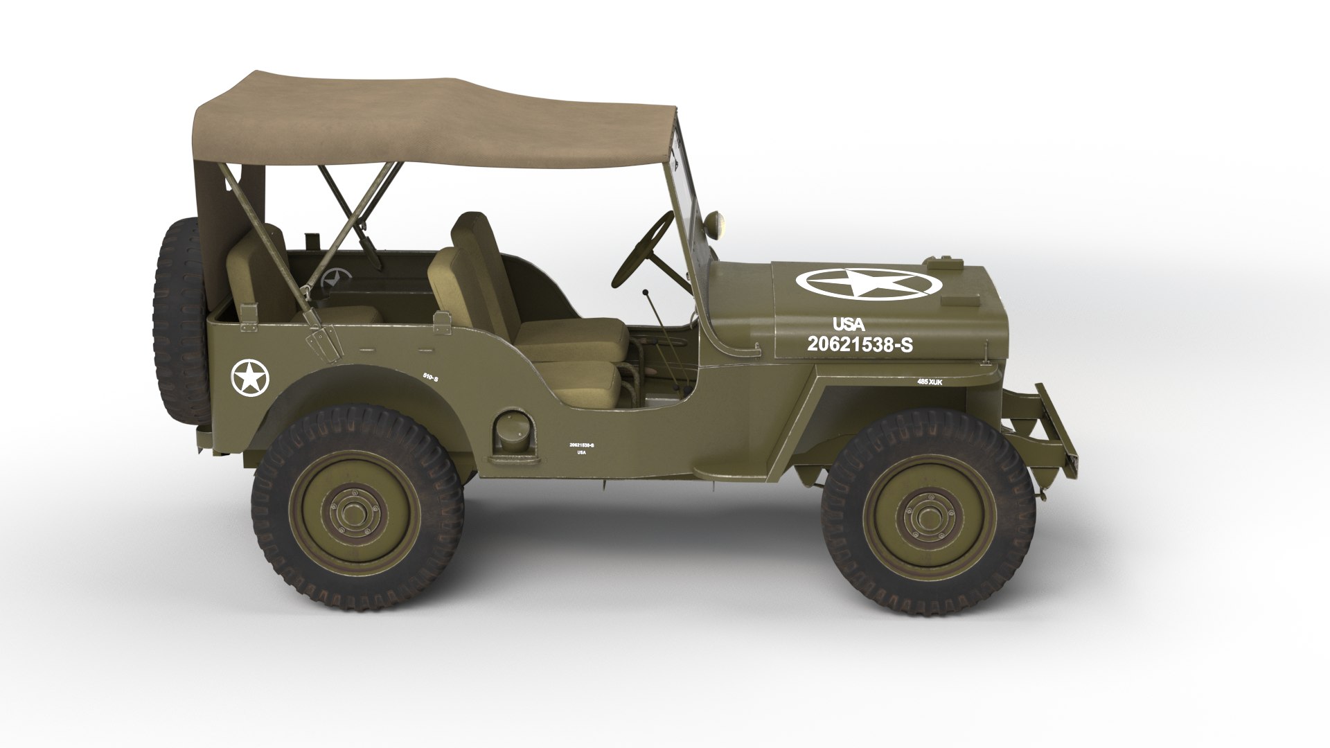 Jeep Willys 1944 Model - TurboSquid 2144699