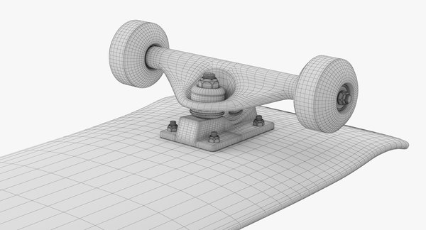 3d realistic skateboard model