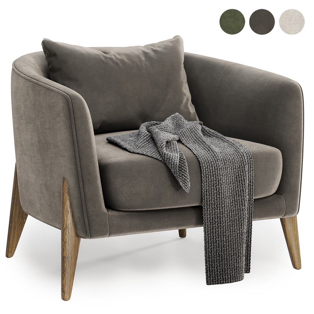 3D delray arm chair - TurboSquid 2173875