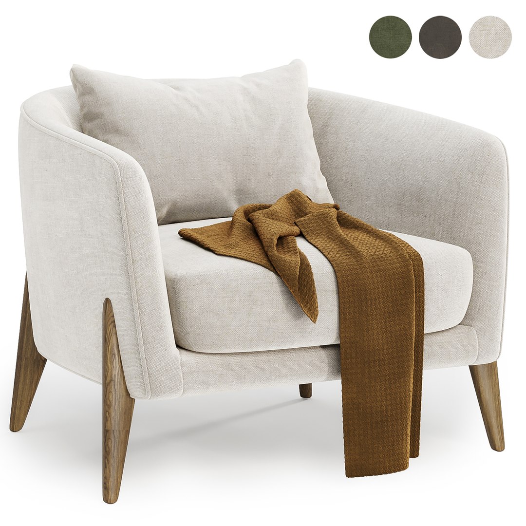 3D delray arm chair - TurboSquid 2173875