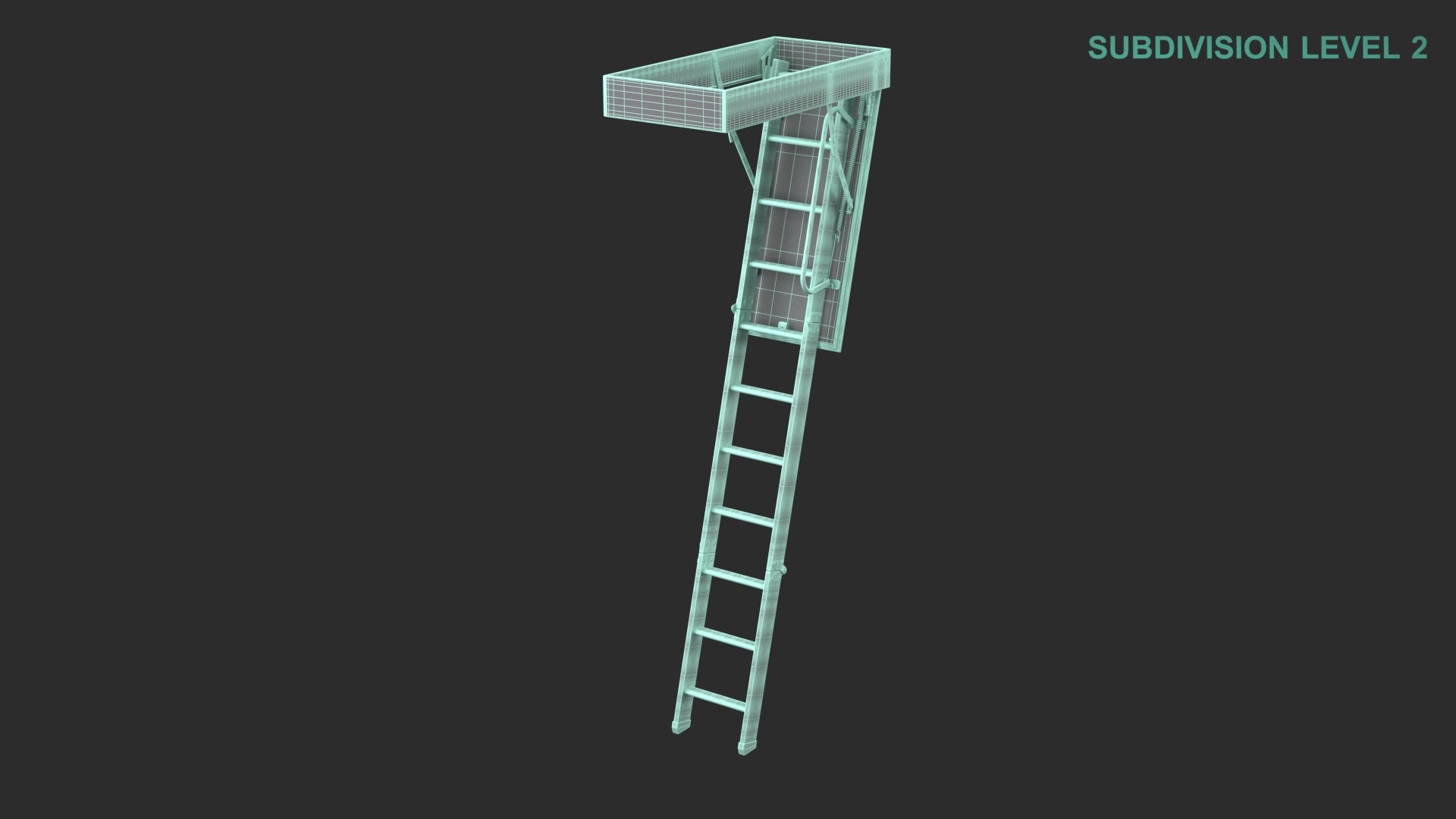 Attic Ladder 3D Model - TurboSquid 1804374
