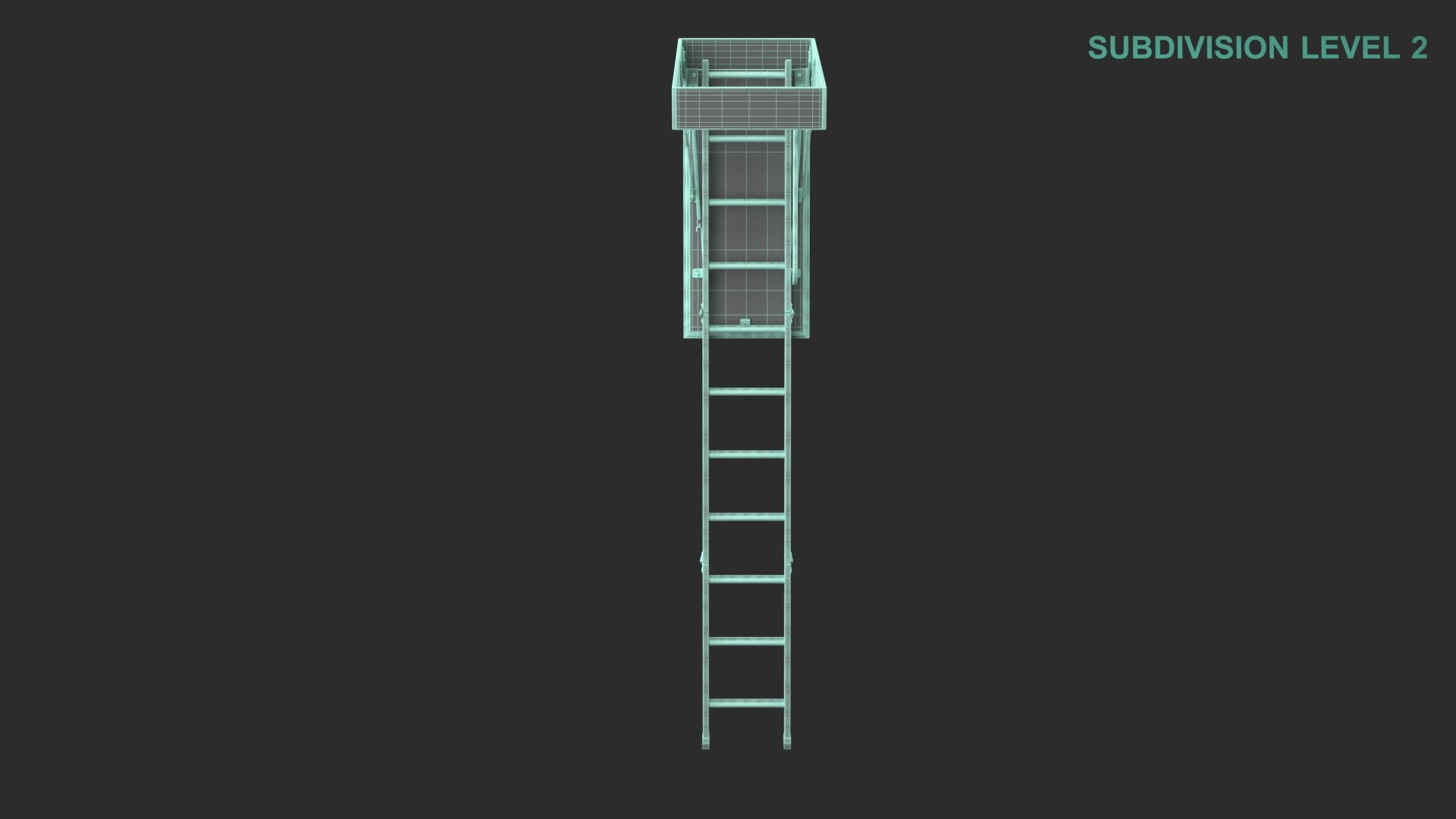 Attic Ladder 3D Model - TurboSquid 1804374