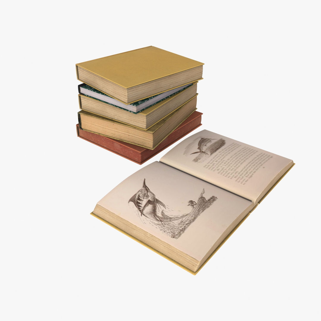 3D Model Set Old Books - TurboSquid 1158145