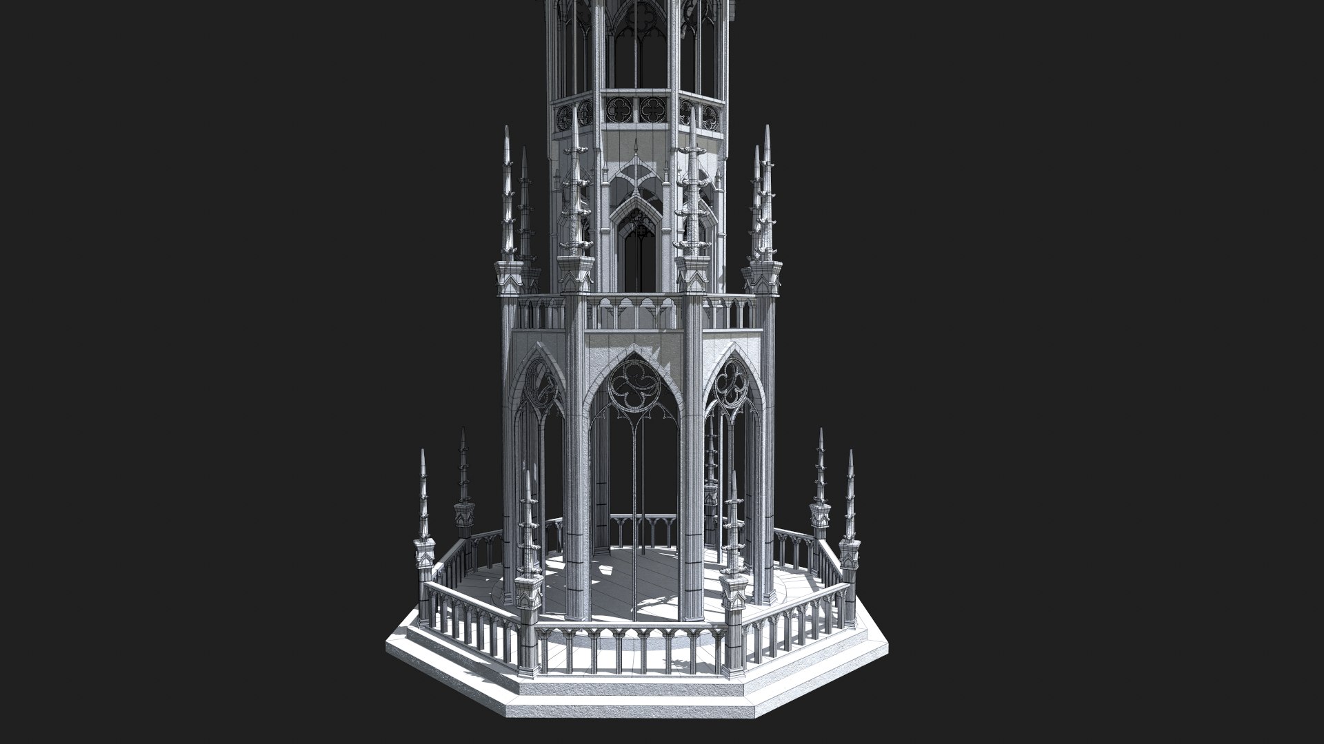 Gothic Tower Model - TurboSquid 2107023