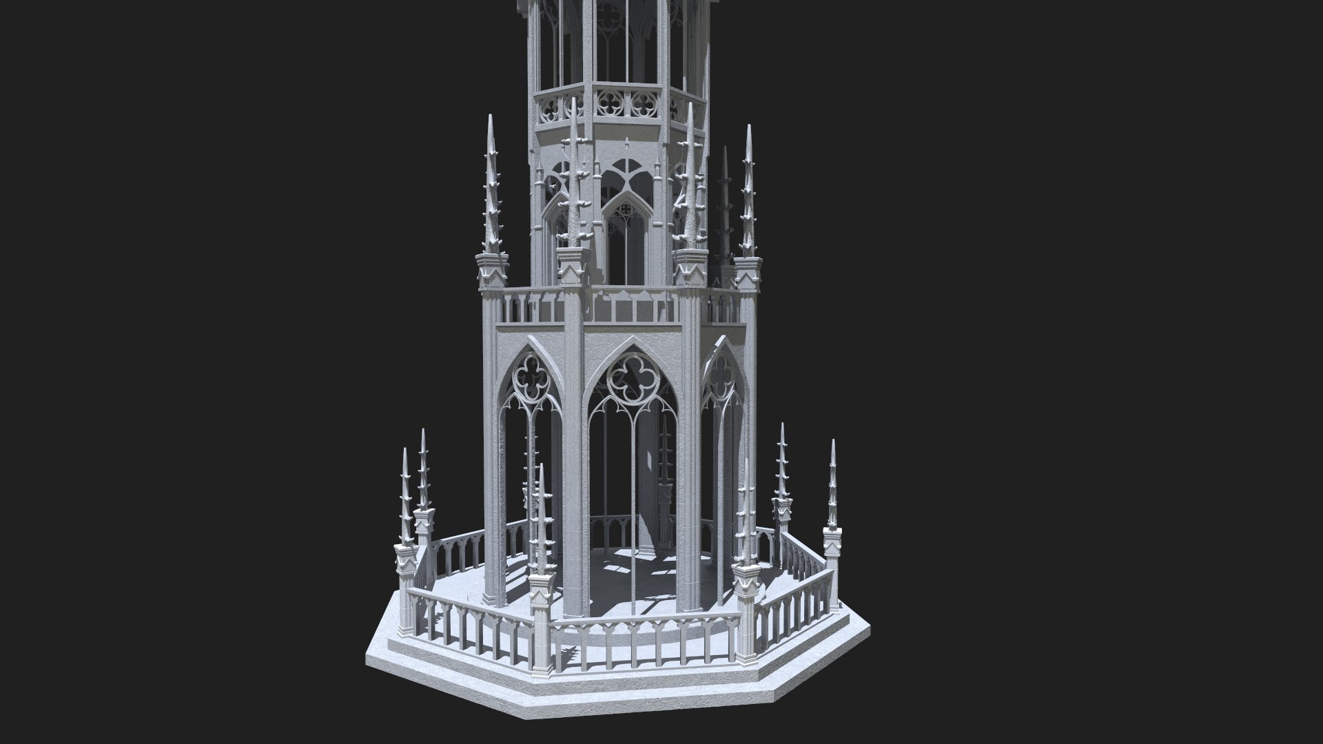Gothic Tower Model - TurboSquid 2107023