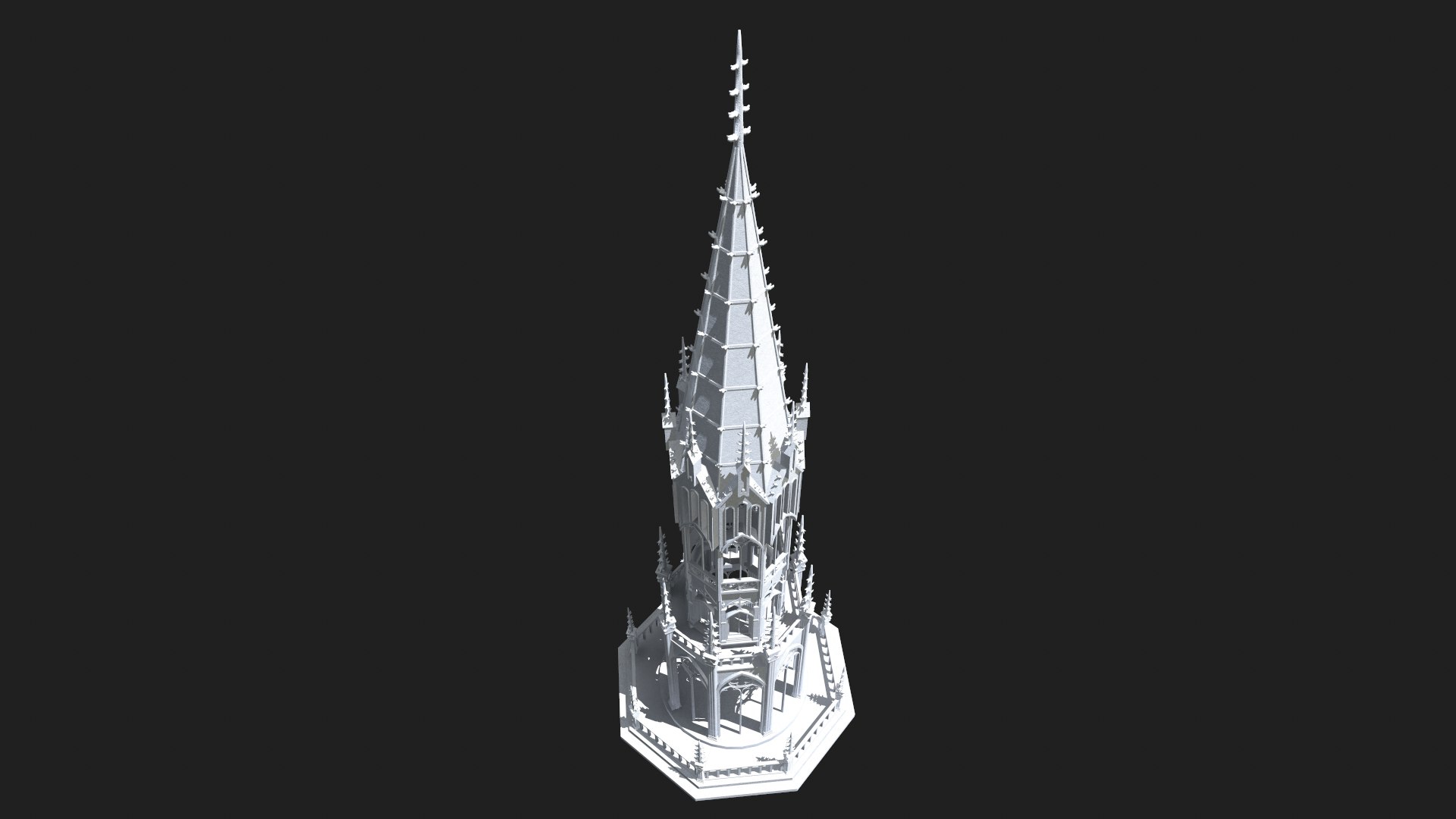 Gothic Tower Model - TurboSquid 2107023