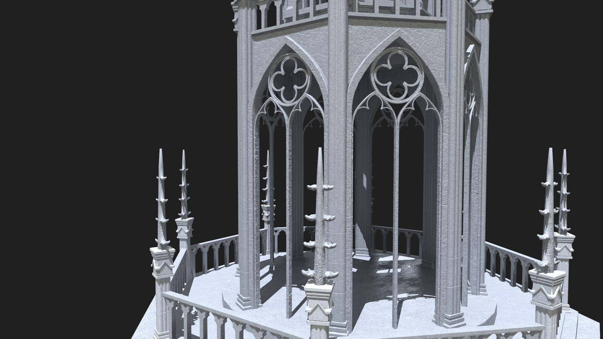Gothic Tower Model - TurboSquid 2107023