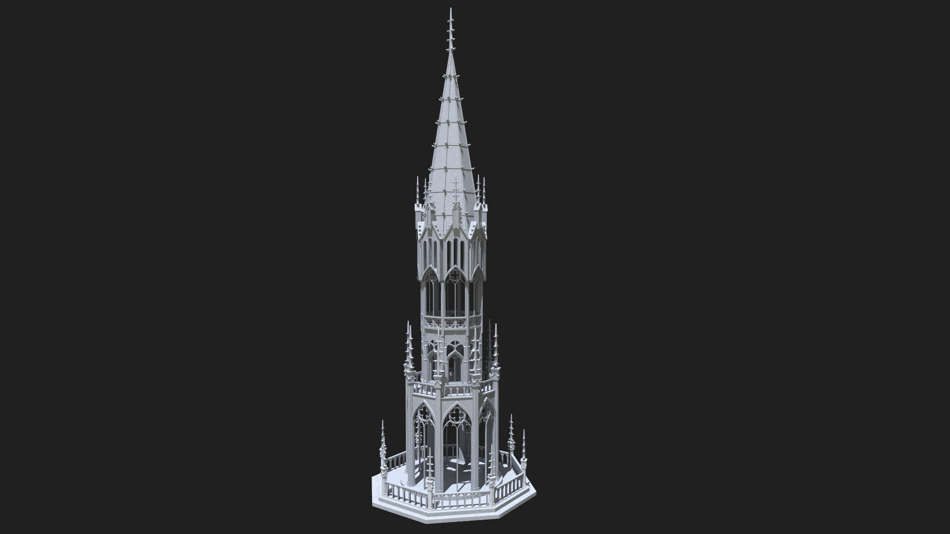 Gothic Tower Model - TurboSquid 2107023