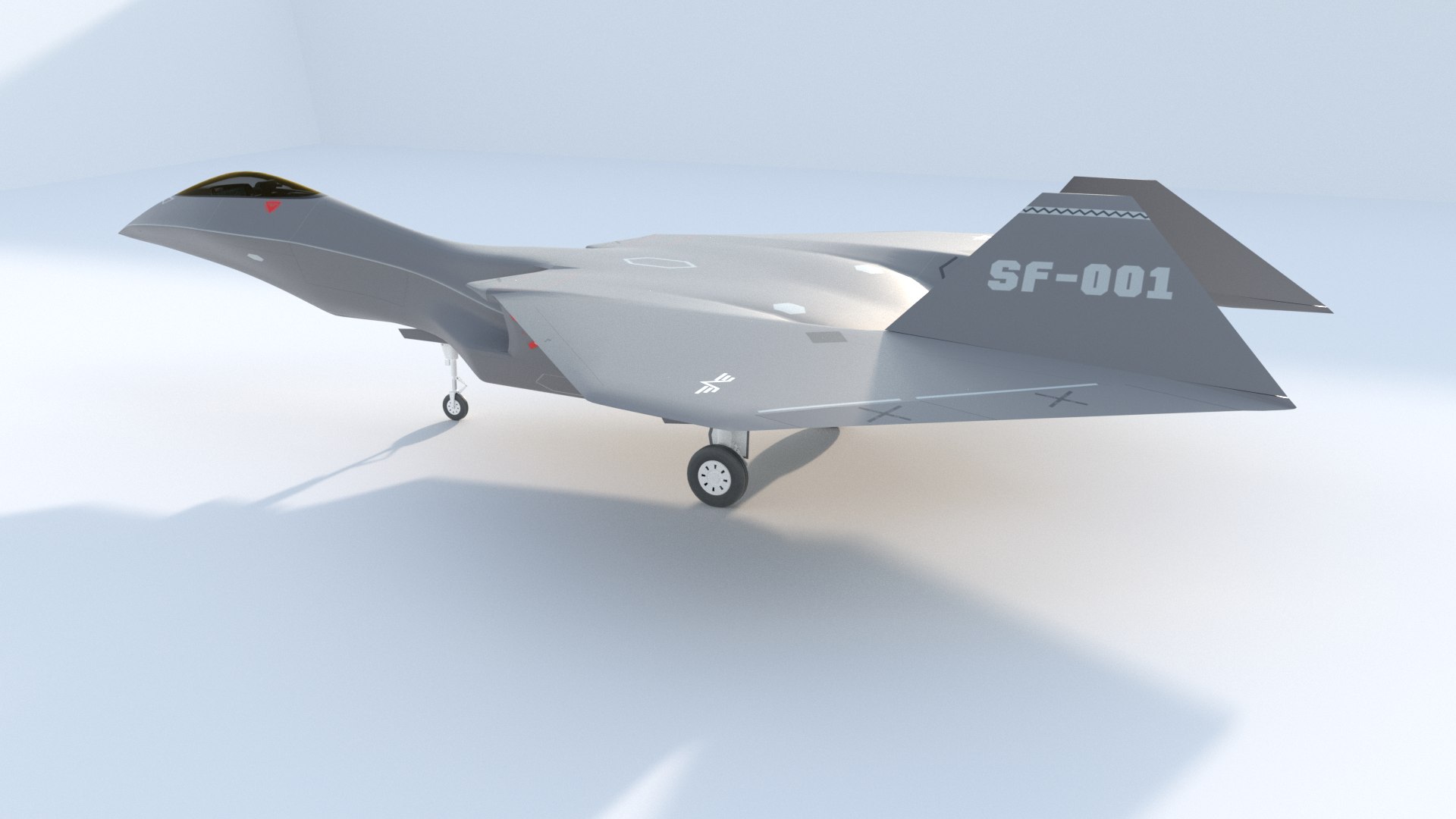 3D Silent Falcon The Next Generation Stealth Fighter Jet Model ...