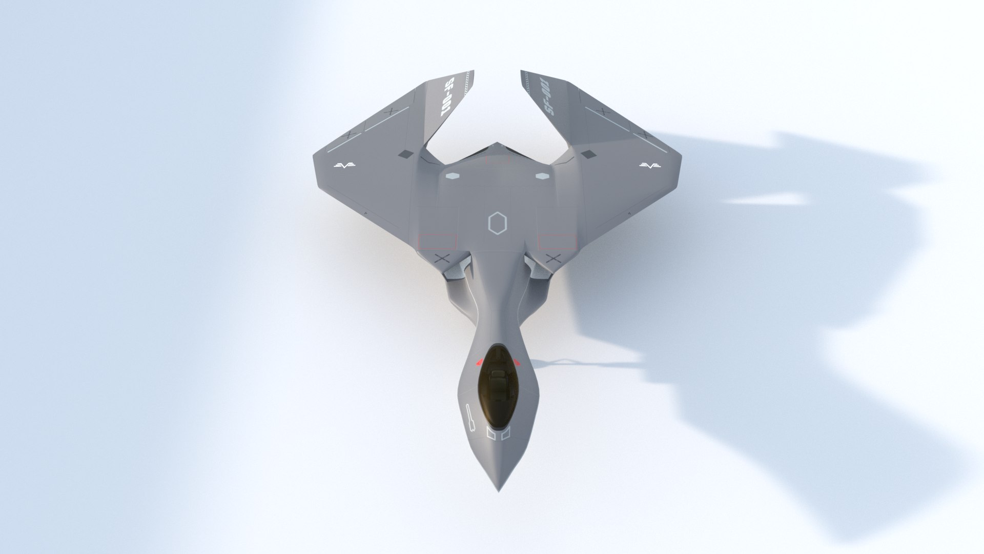 3D Silent Falcon The Next Generation Stealth Fighter Jet Model ...