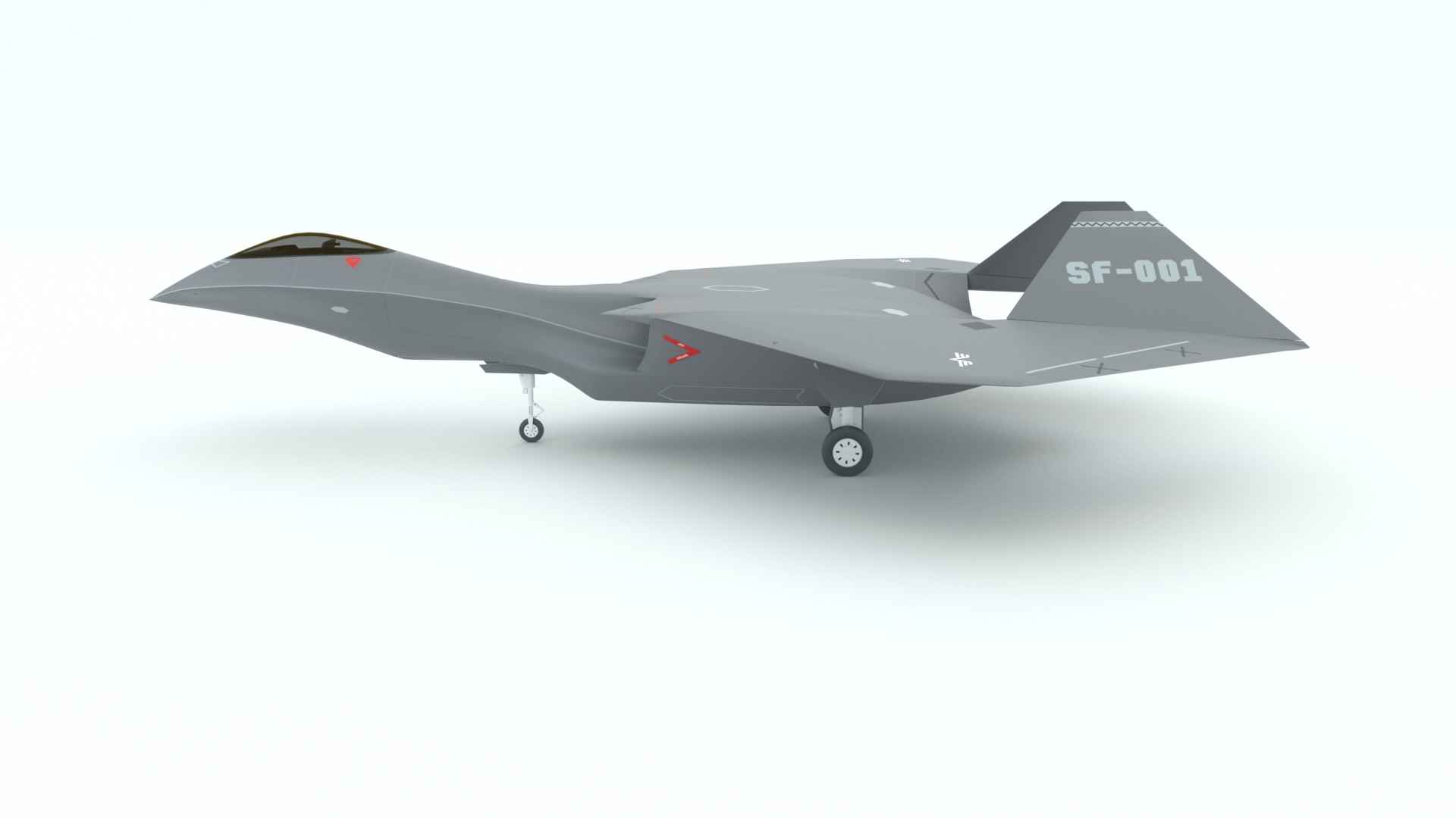3D Silent Falcon The Next Generation Stealth Fighter Jet Model ...