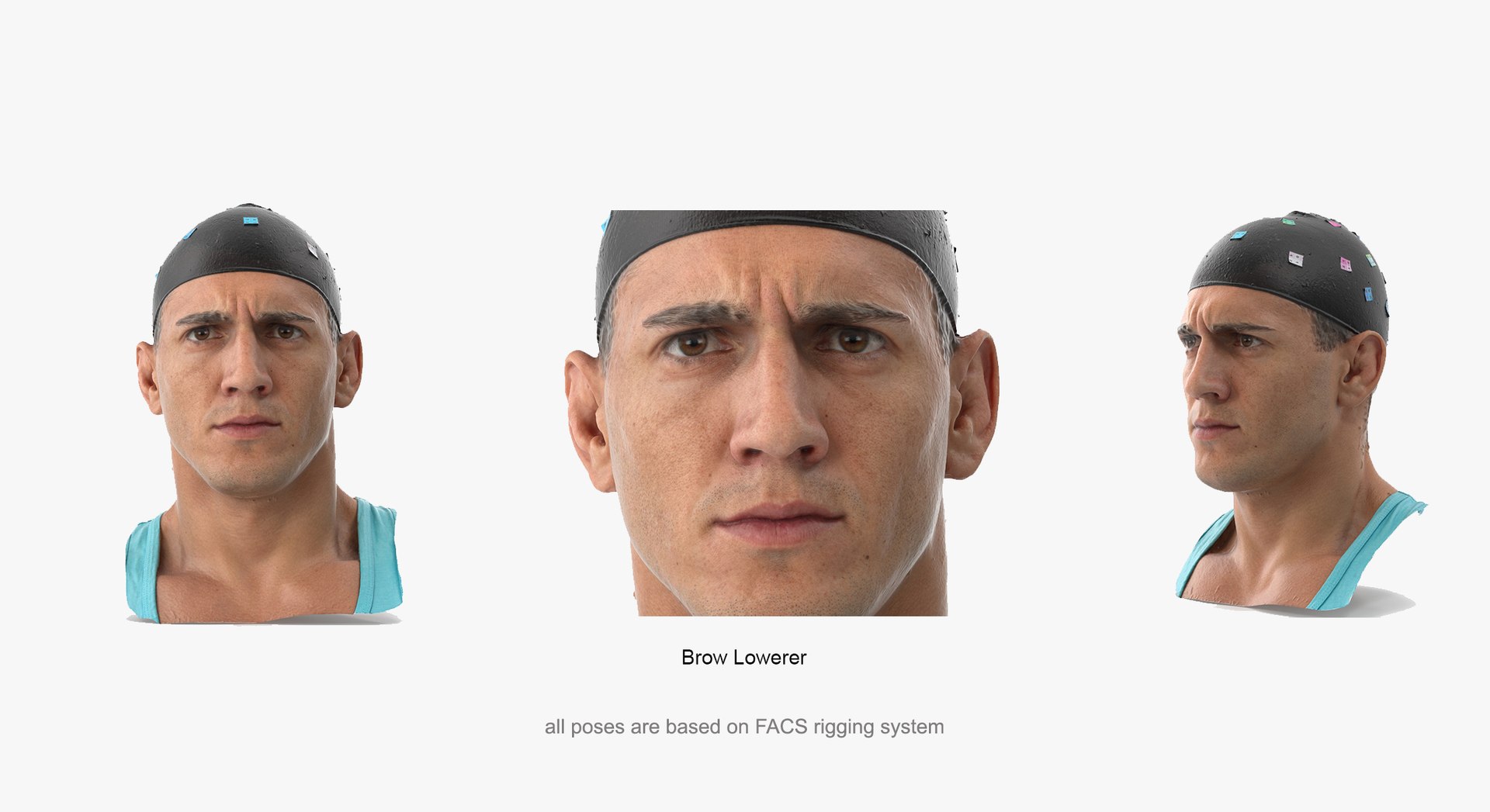 3D Mike Real Head Detailed Expressions 01 Set 11 Clean Scans Collection ...