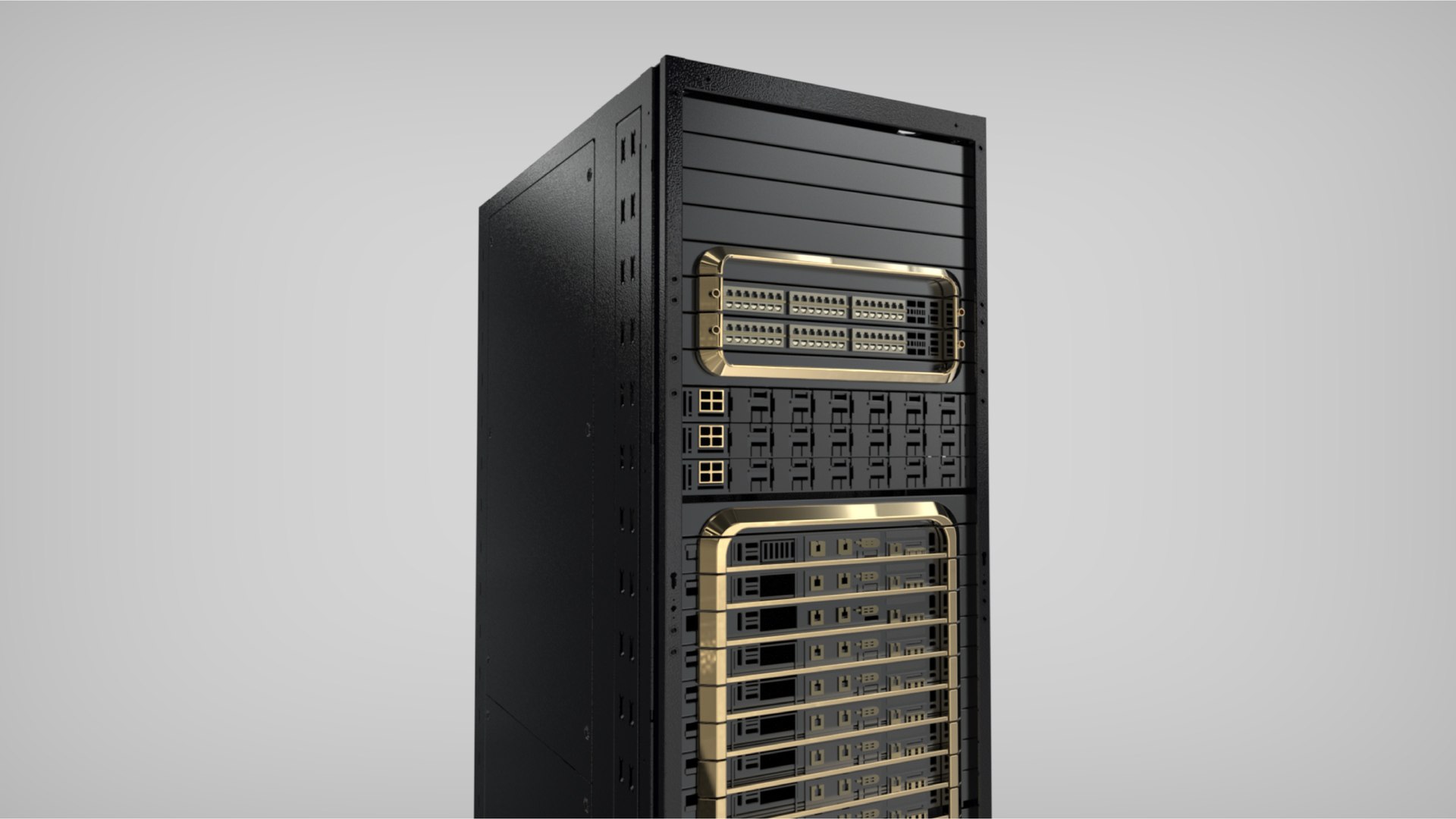 Blackwell GB300 AI Server Rack High Detail Data Center 3D Model FBX OBJ ...