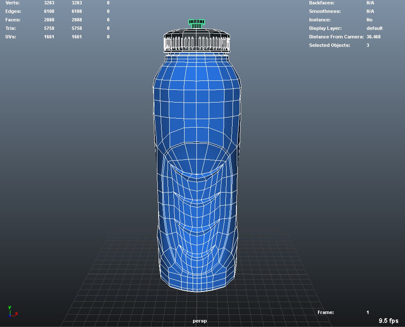sport water bottle 3d model